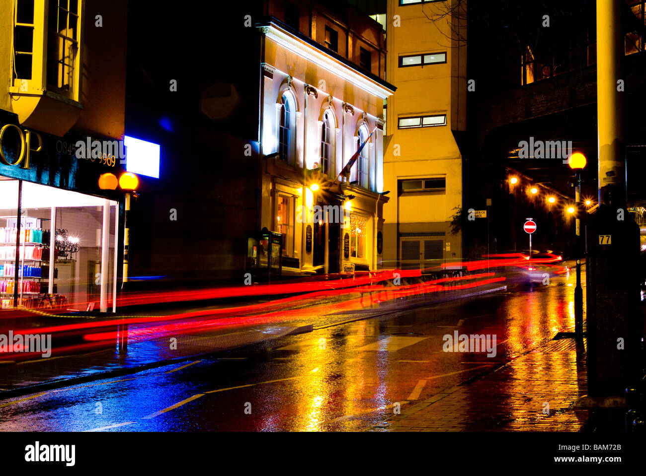 Brighton and Hove City night time street scenes and public houses with ...
