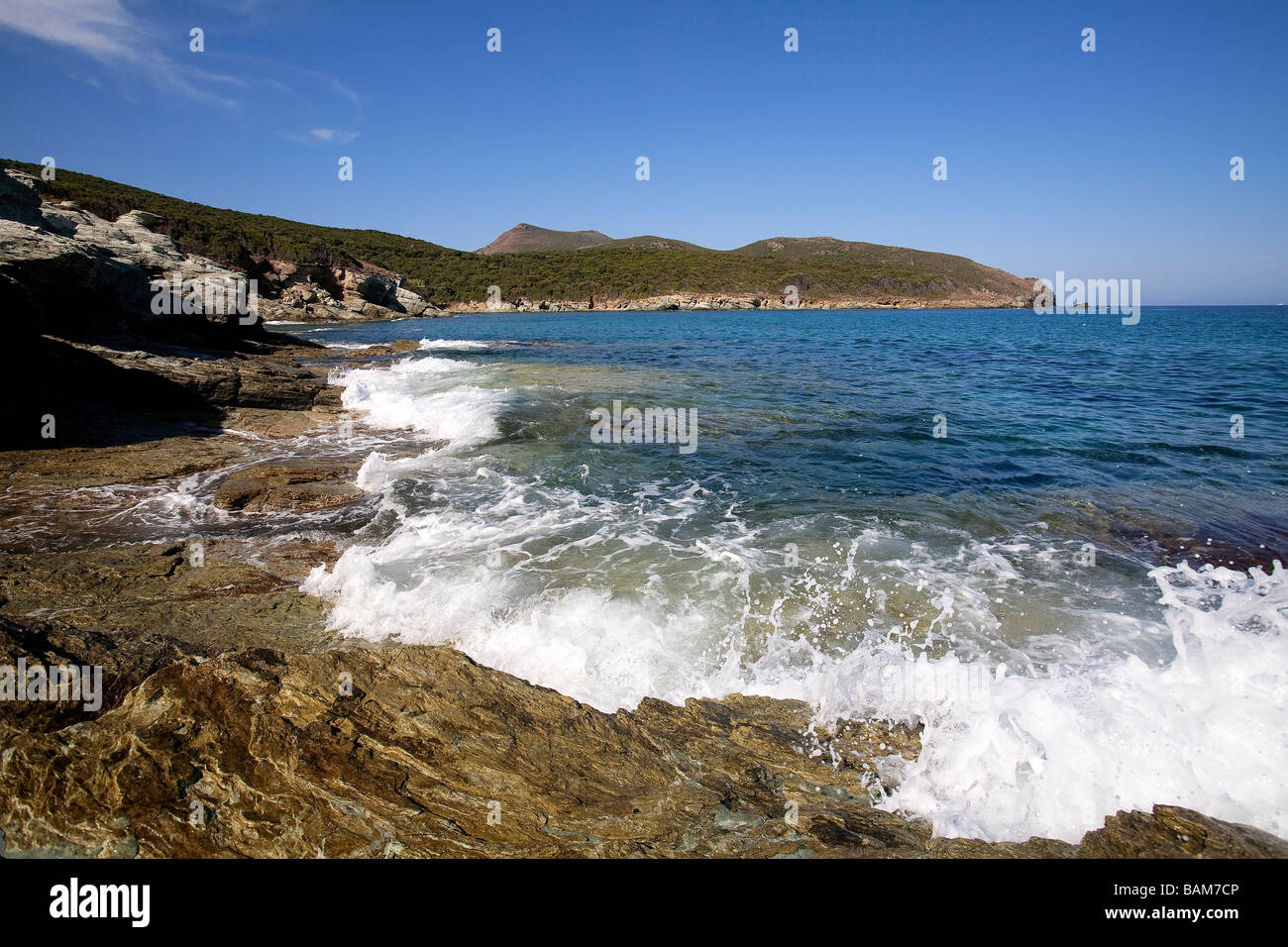 France, Haute Corse, Barcaggio, crique d'Agnello (Agnello cove Stock ...