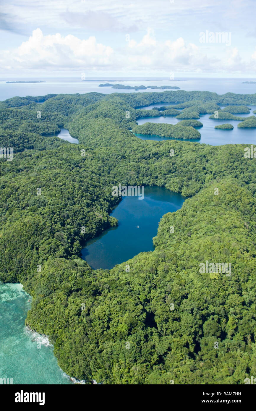 Aerial View Jellyfish Lake Pacific Micronesia Palau Stock Photo - Alamy
