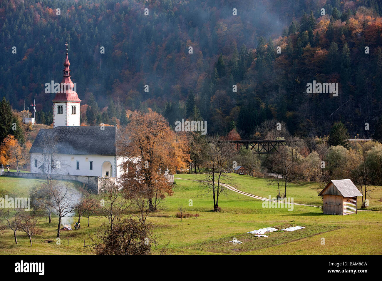 Slovenia, Gorenjska region, near Bled, Celo village Stock Photo - Alamy
