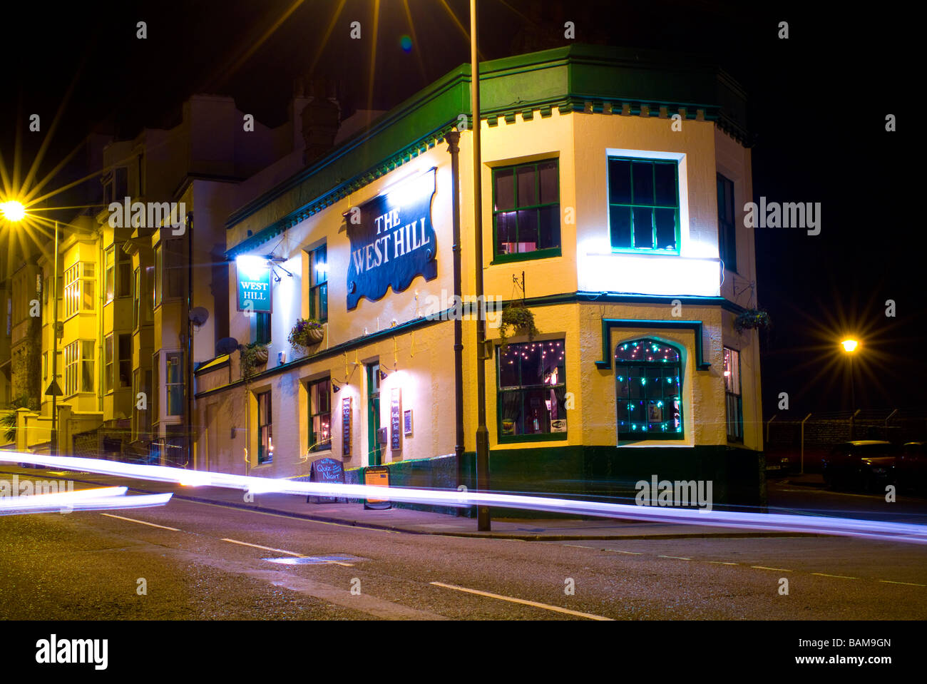 Brighton and Hove City night time street scenes and public houses with ...