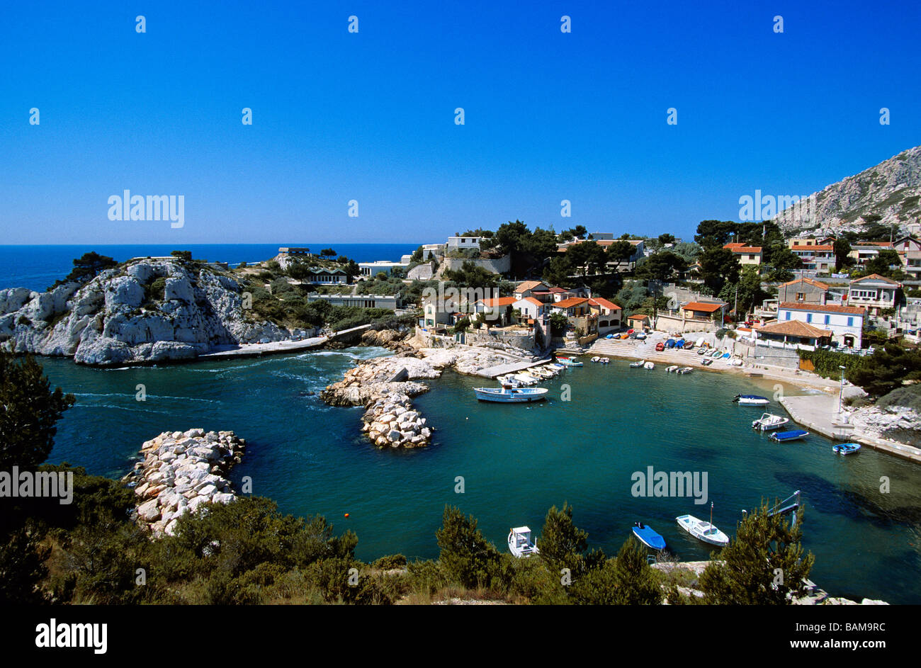 France, Bouches du Rhone, the Blue Coast, Niolon Calanque Stock Photo ...