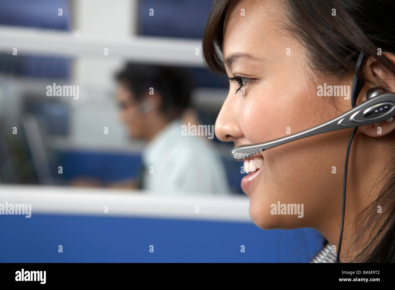 Call centre white background hi-res stock photography and images - Alamy