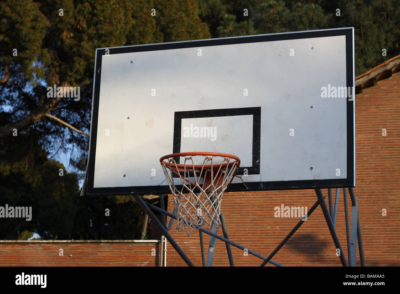 Basket in a basket court in Rome Italy Stock Photo - Alamy