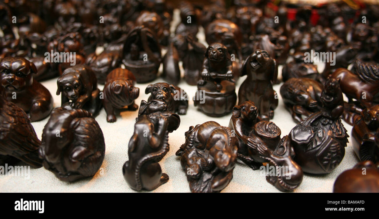 Carved Wooden Animals Stock Photo - Alamy