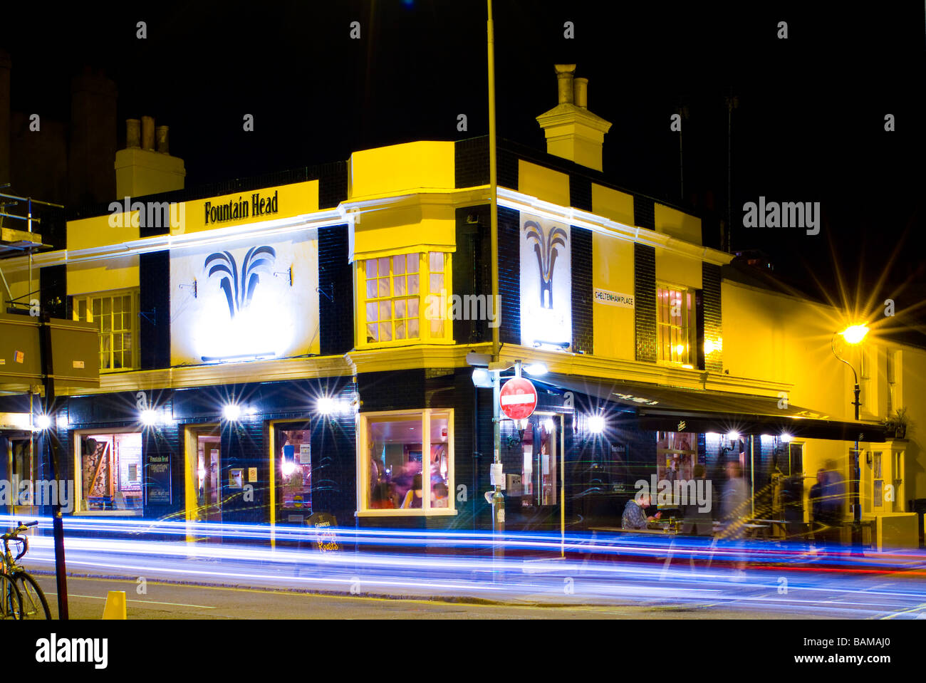 Brighton and Hove City night time street scenes and public houses with ...