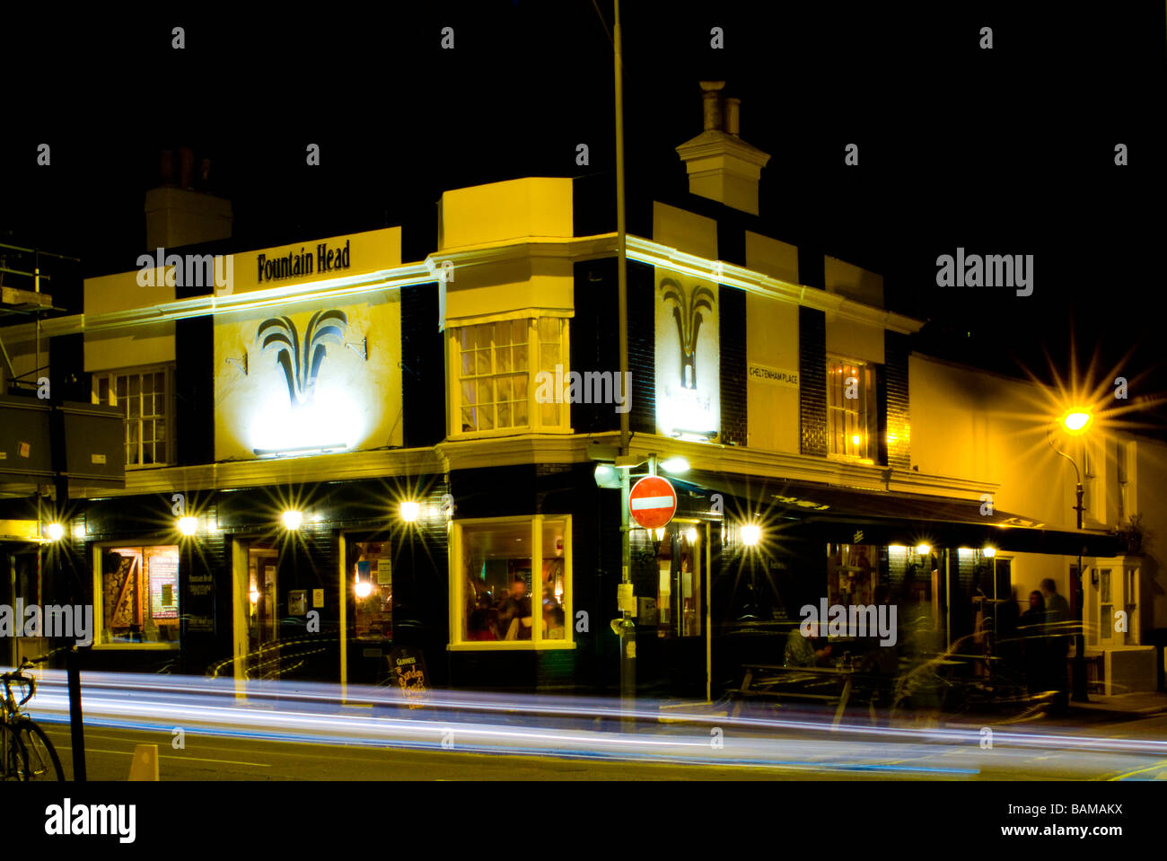 Brighton and Hove City night time street scenes and public houses with ...