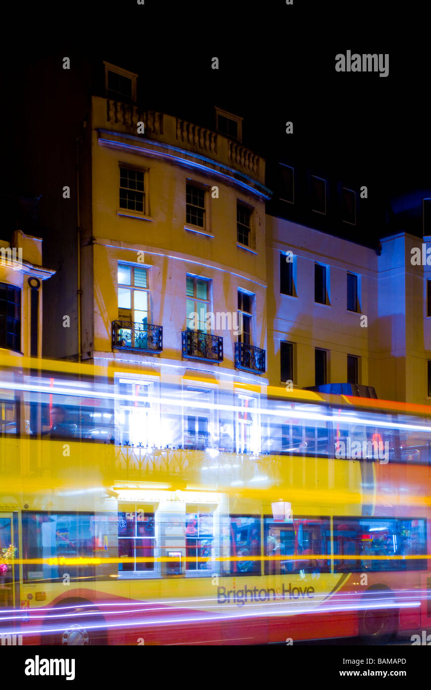 Brighton and Hove City night time street scenes and public houses with ...