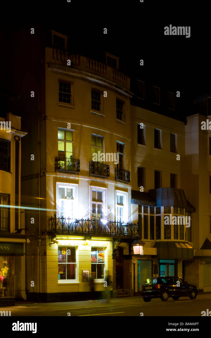 Brighton and Hove City night time street scenes and public houses with ...