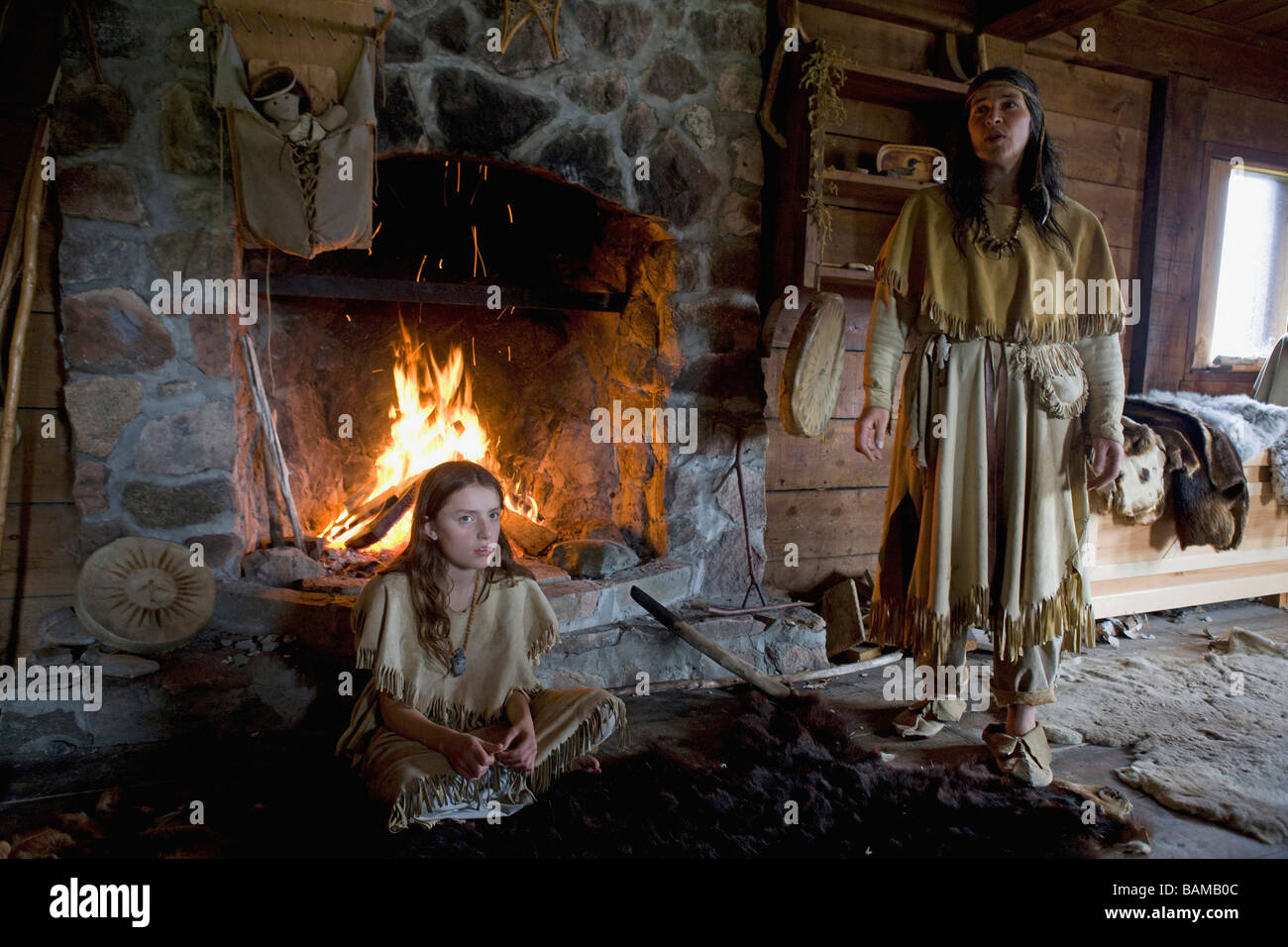 Canada, Quebec Province, Cap au Leste, Nouvelle france site, native ...