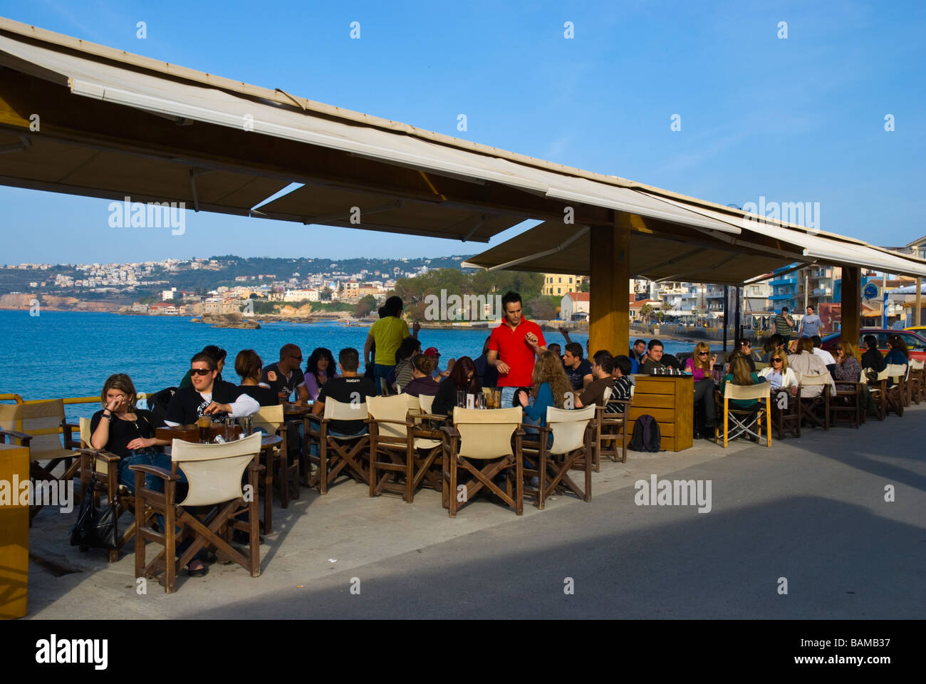 Crete restaurant terrace hi-res stock photography and images - Alamy