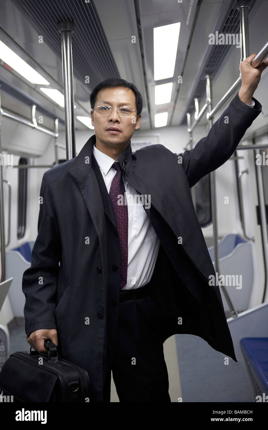 Man Standing On Train Stock Photo - Alamy