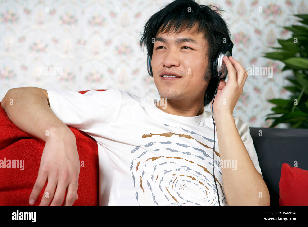 Man Listening To Music Stock Photo - Alamy