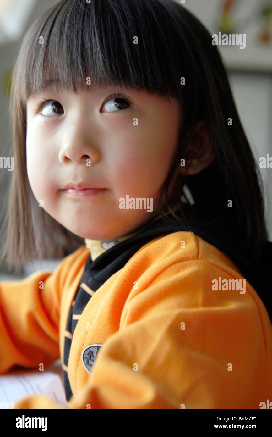 Portrait Of Small Girl Stock Photo - Alamy