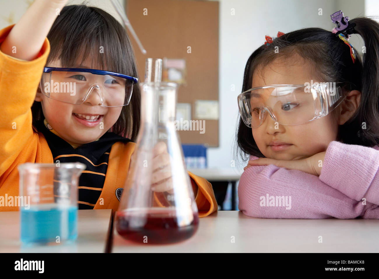 Children Playing With Science Equipment Stock Photo - Alamy