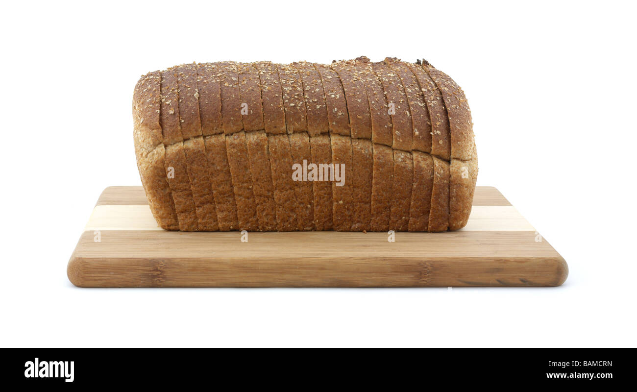 Loaf bread cutting board Cut Out Stock Images & Pictures - Alamy