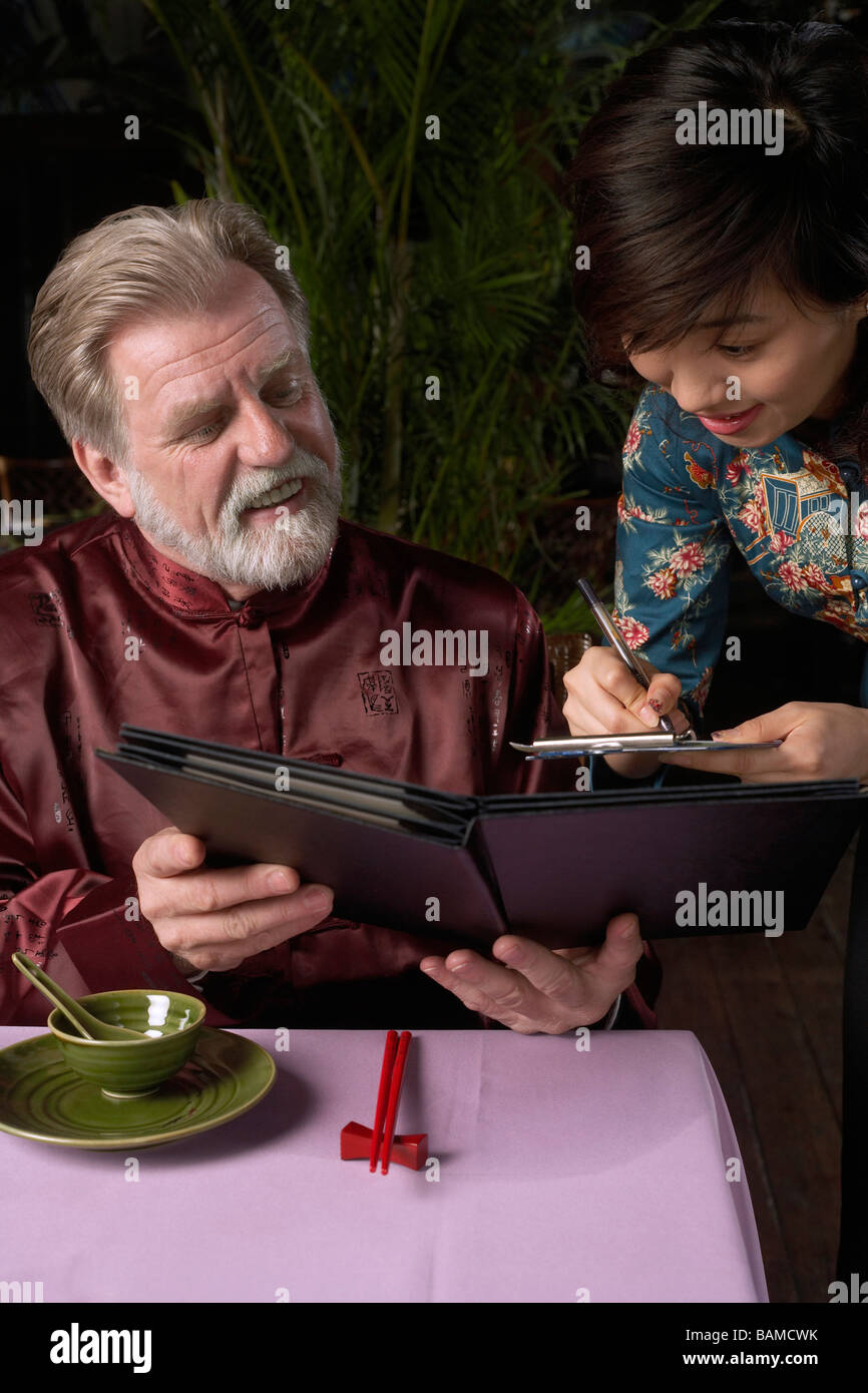 Man Ordering Food Stock Photo - Alamy