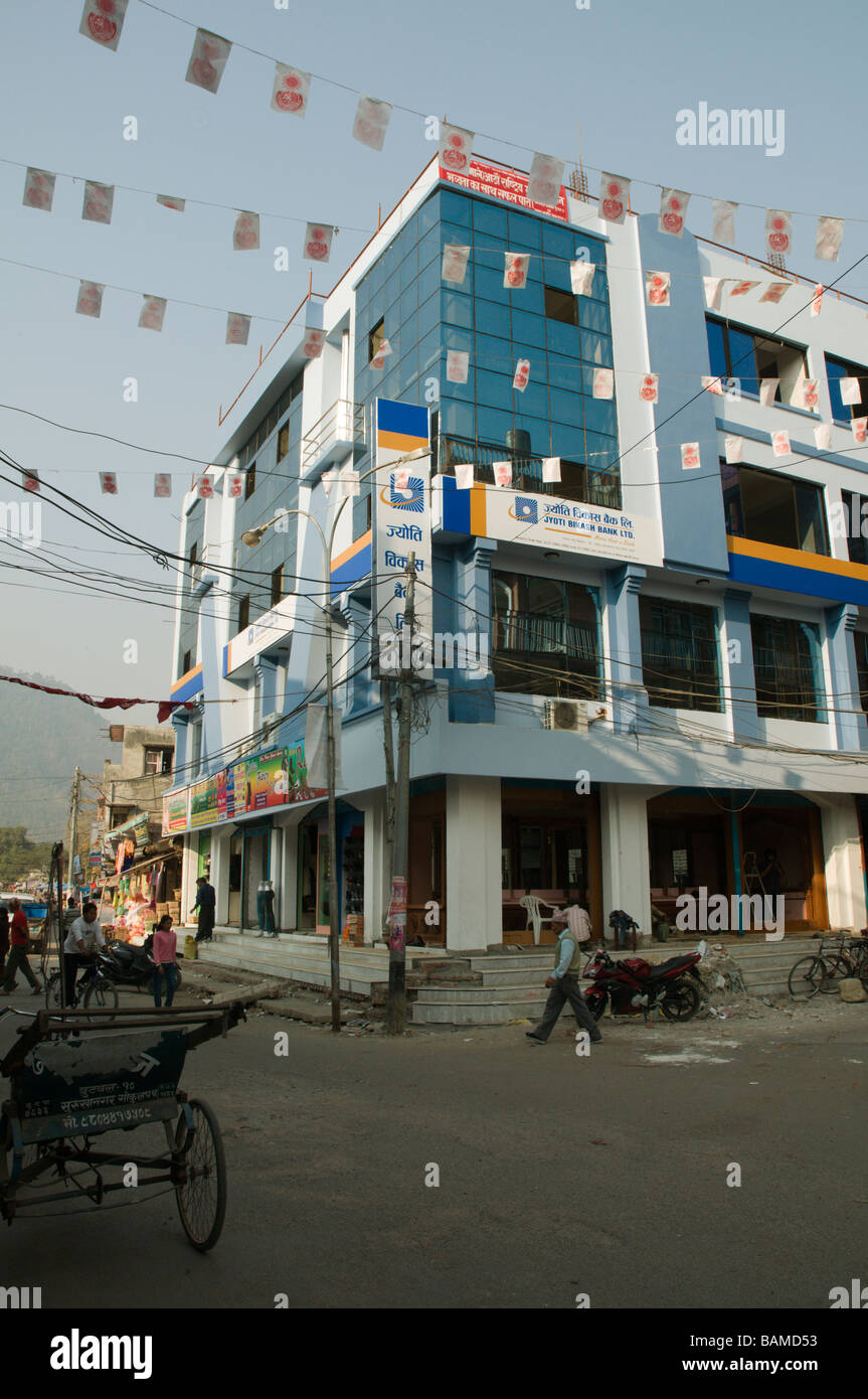 modern building in nepali town Stock Photo - Alamy