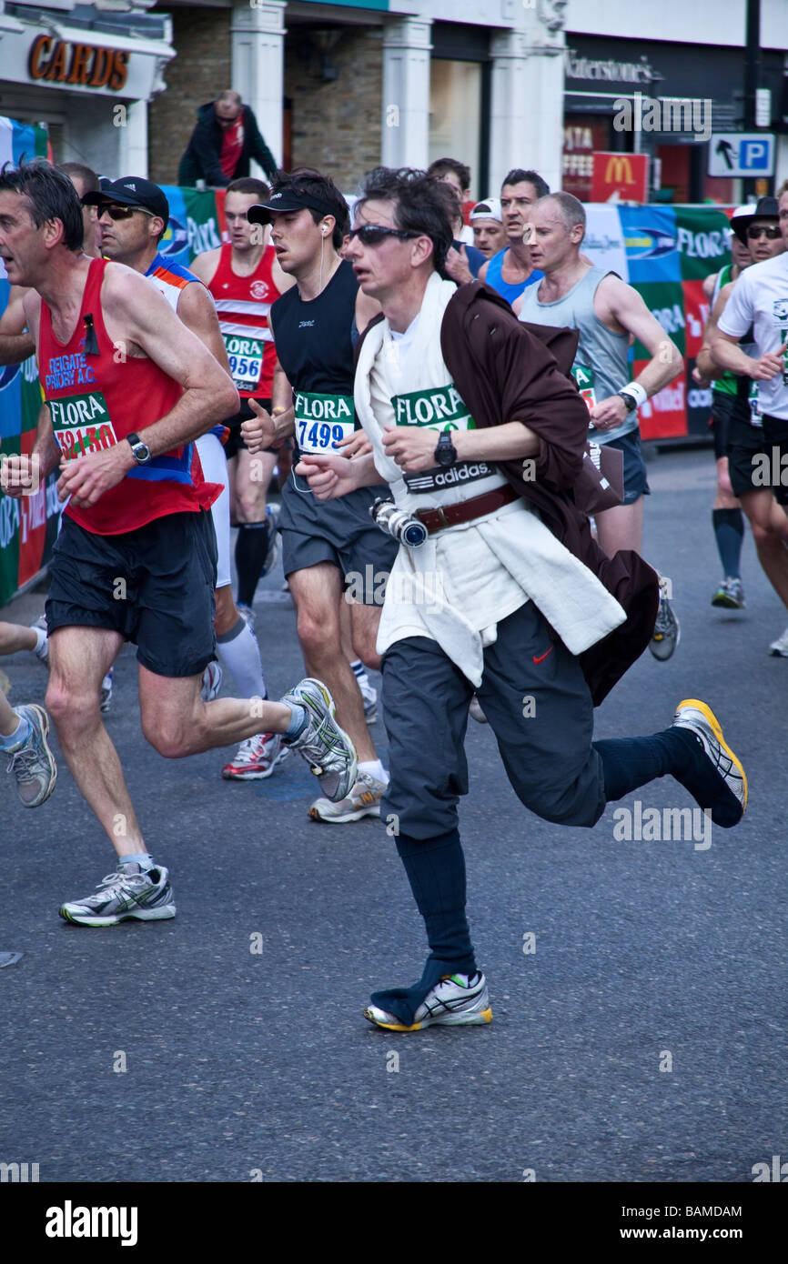 Fancy dress athlete in the Flora London marathon 2009 at Greenwich ...