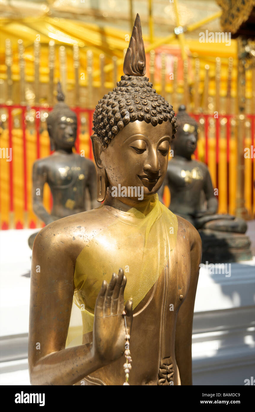 Buddha statue at Doi Suthep temple in Chiang Mai Thailand Stock Photo ...