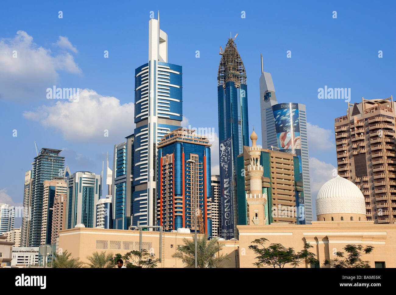 United Arab Emirates, Dubai, the towers of Sheikh Zayed Road Stock ...