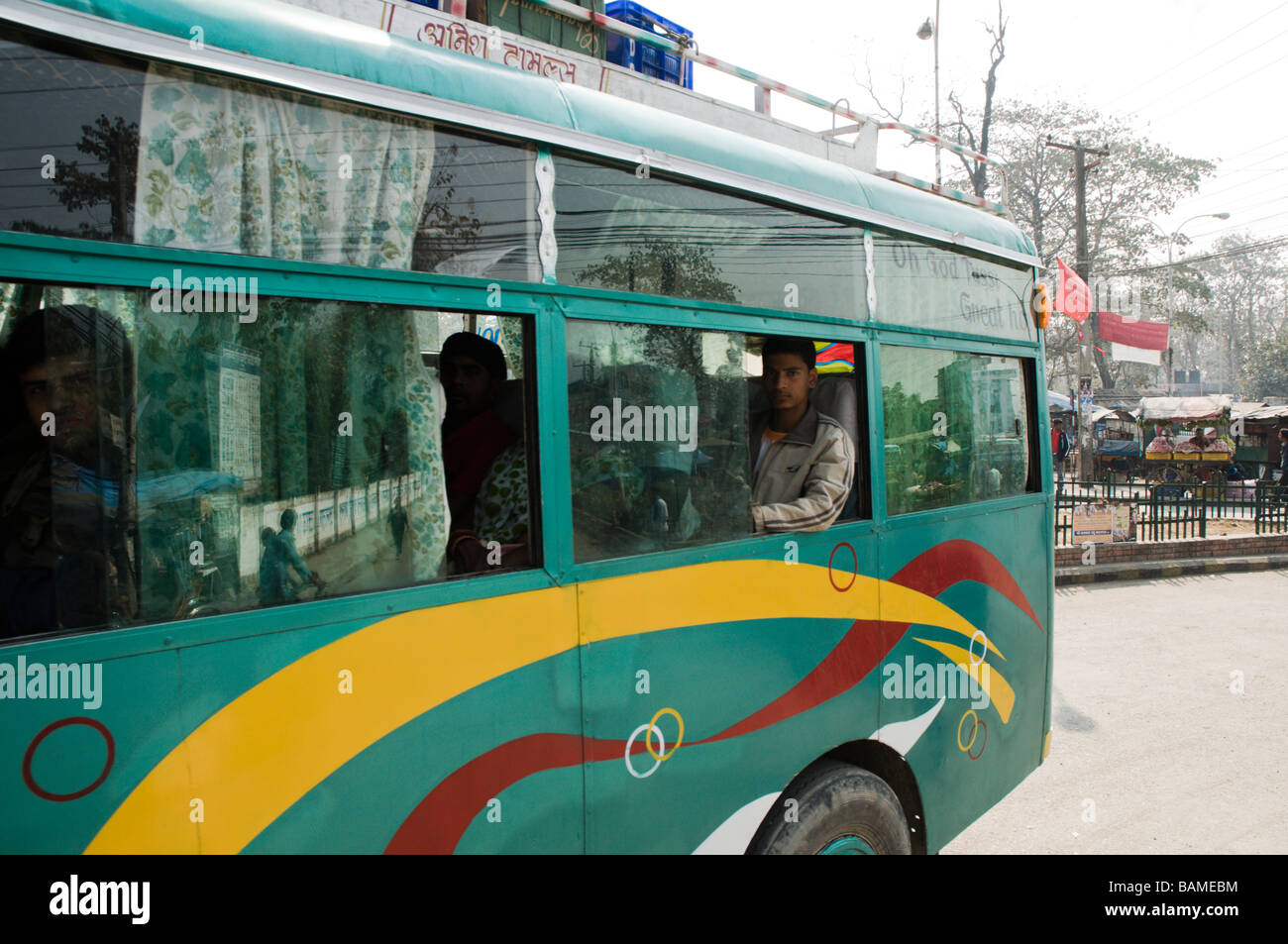 local bus in nepal Stock Photo - Alamy