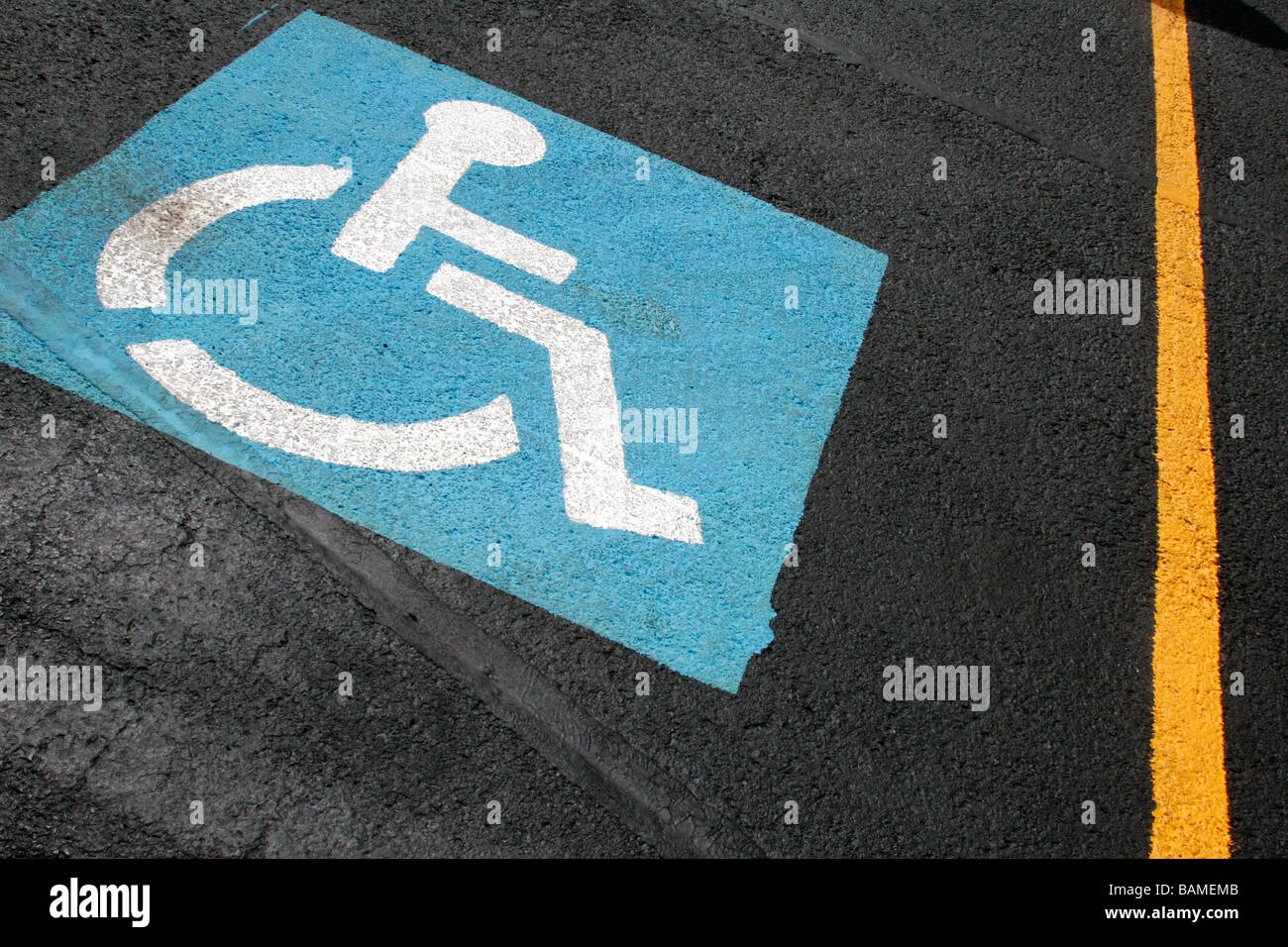 A disabled car parking space Stock Photo - Alamy