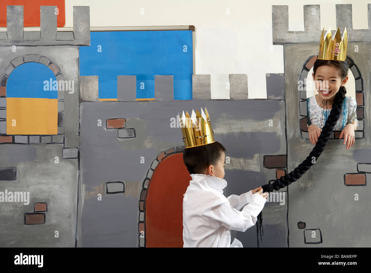 Children Acting Out A Scene From A Play Stock Photo - Alamy