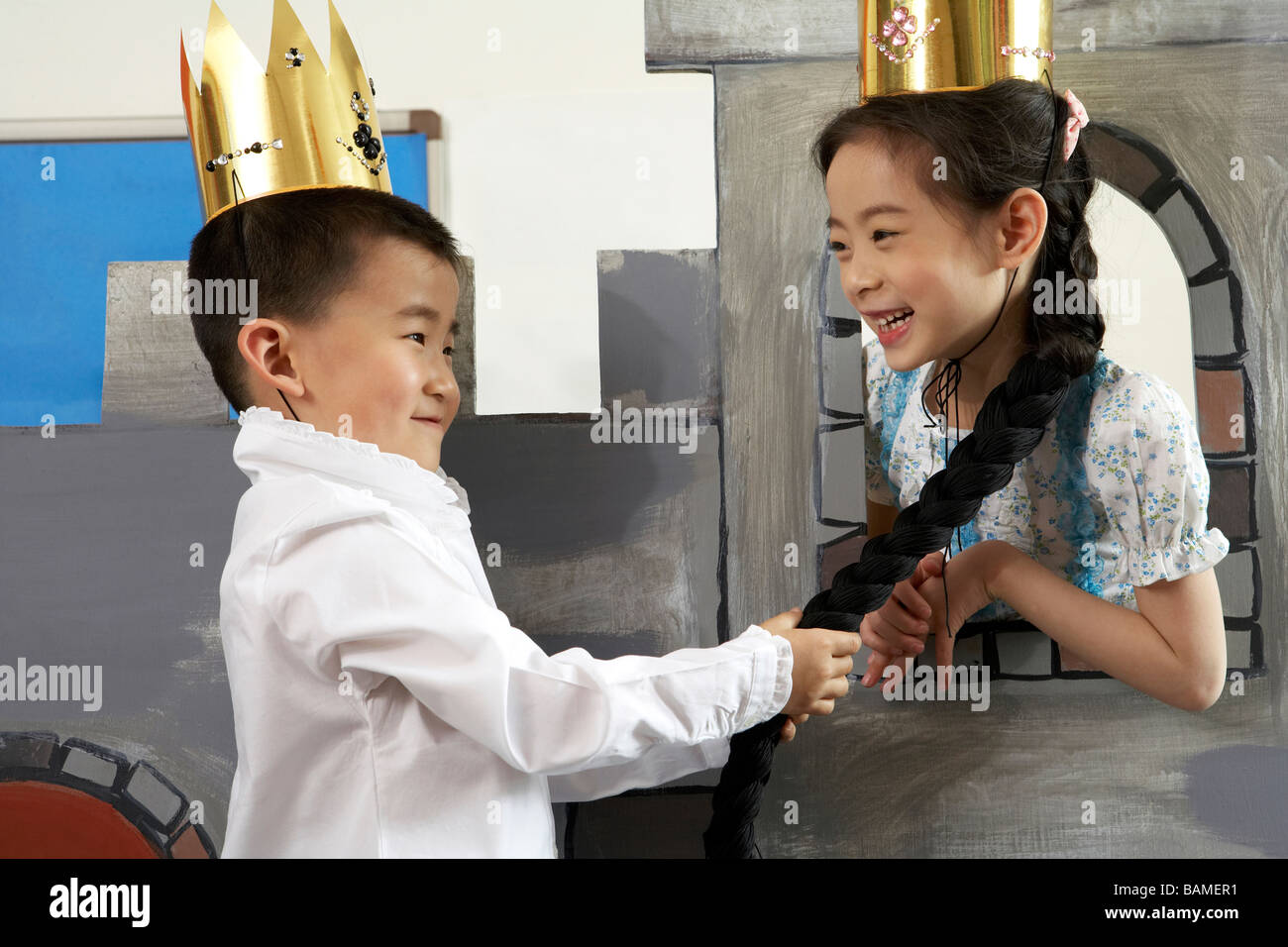 Children Acting Out A Scene From A Play Stock Photo - Alamy