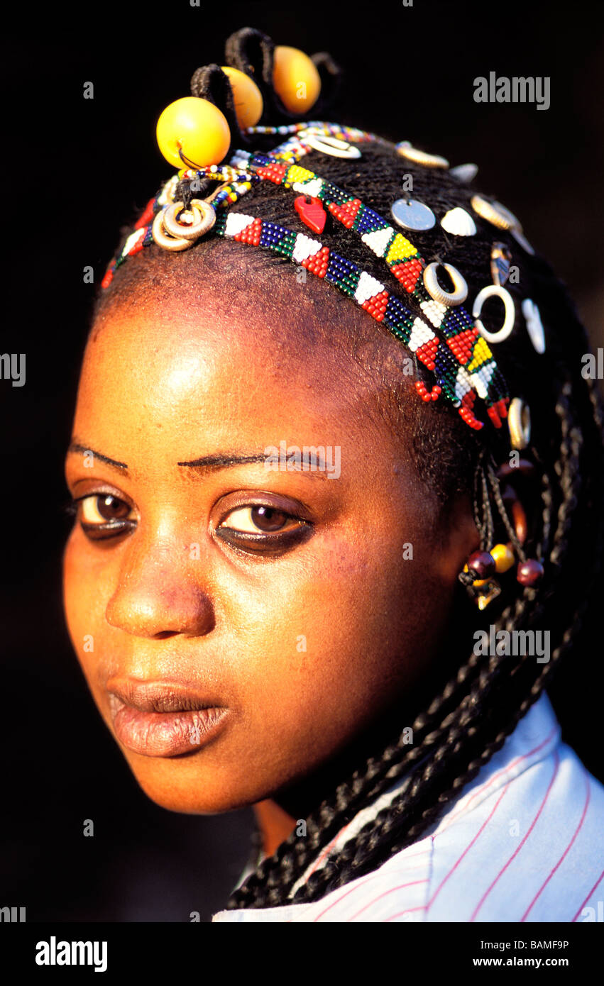 Mali, Segou Region, Ségoukoro, former Bambara kingdom, portrait of a ...