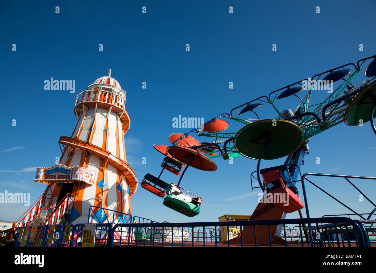 The funfair on Clacton Pier in Essex, England Stock Photo - Alamy