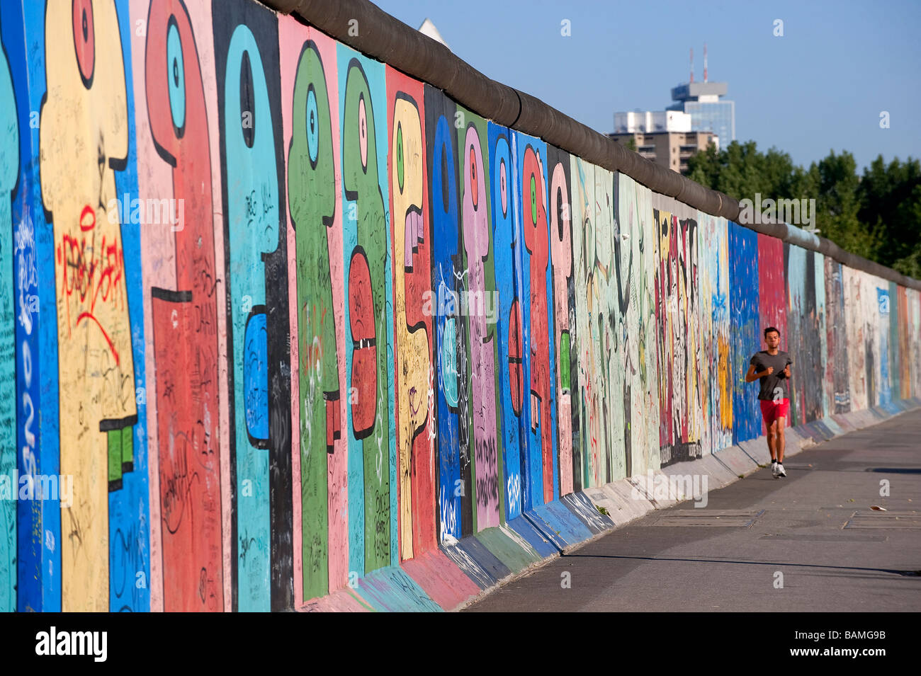 Germany, Berlin, Friedrichshain District, East side gallery, vestige of ...