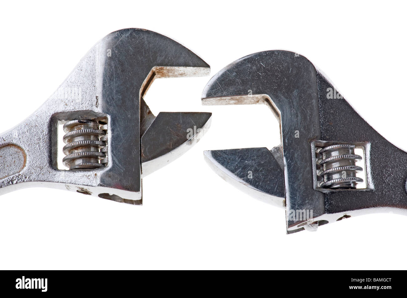 object on white tool adjustable spanner close up Stock Photo - Alamy