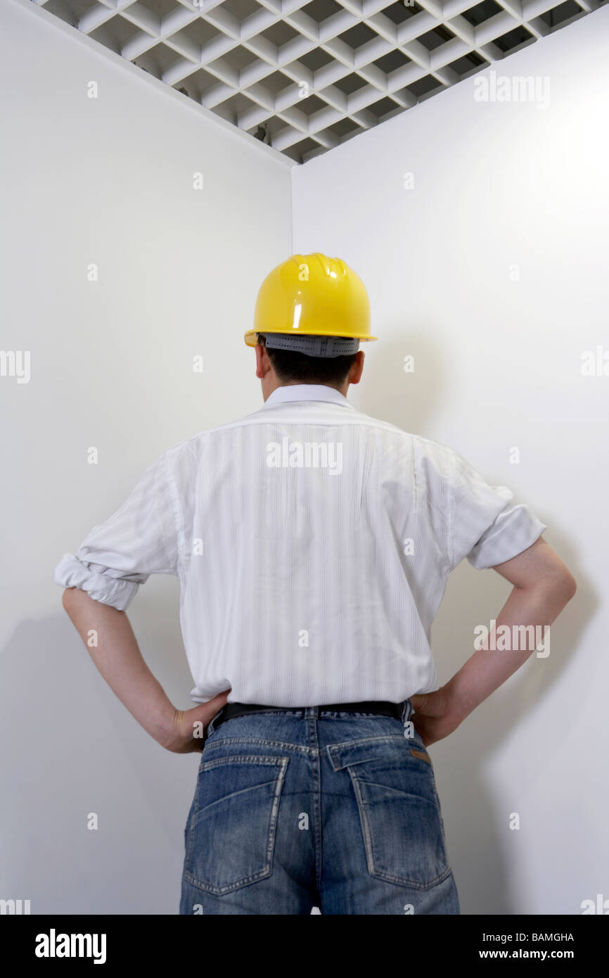 Hard hat plans table hi-res stock photography and images - Alamy