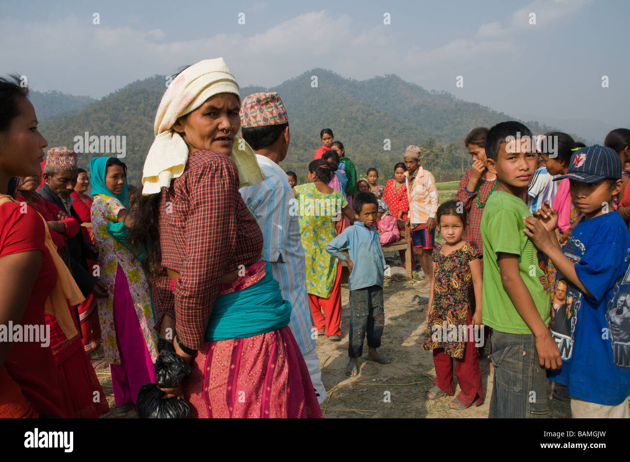 a rural gathering in nepal Stock Photo - Alamy