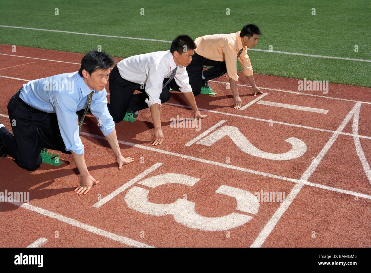 Race start business attire hi-res stock photography and images - Alamy