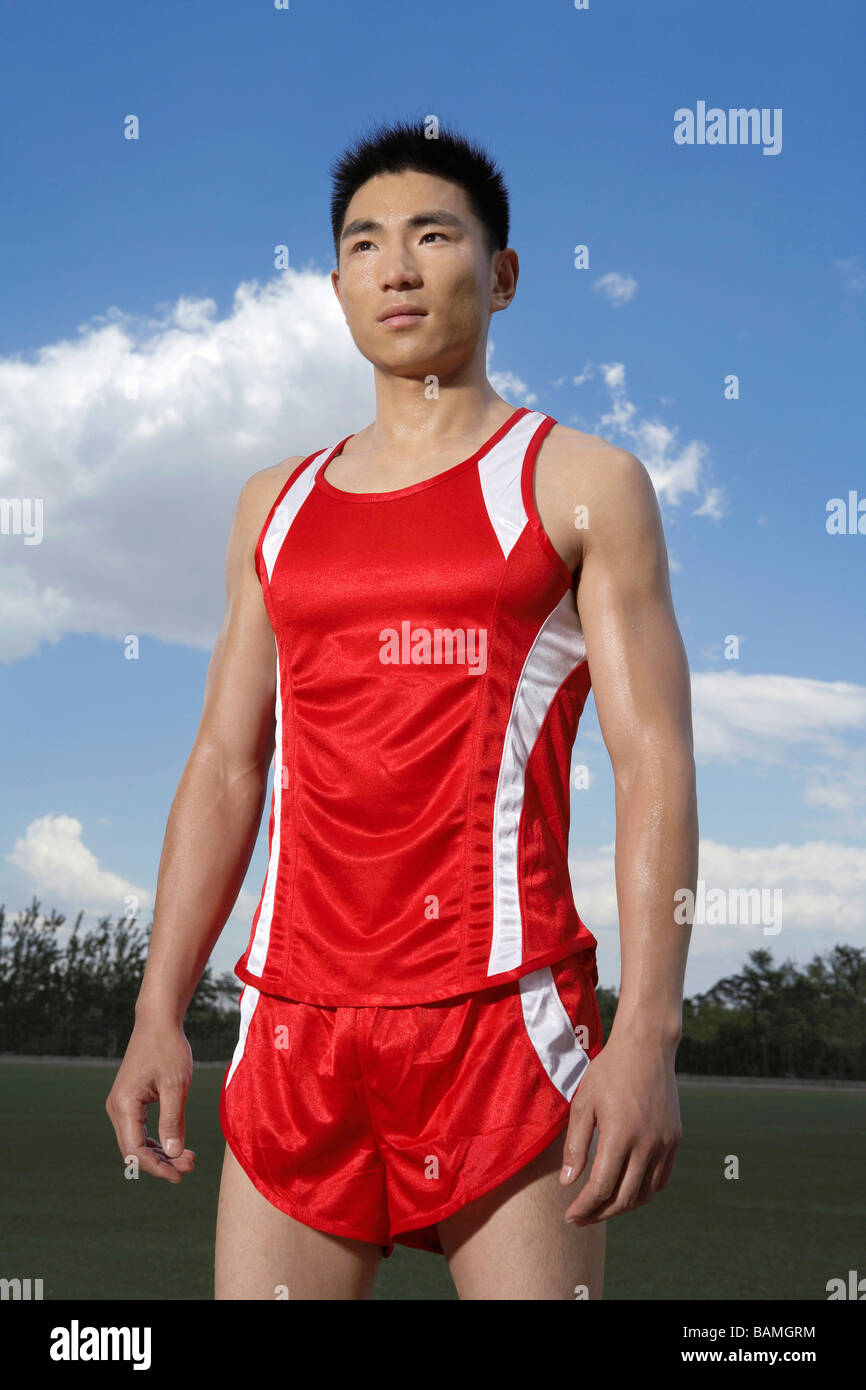 Portrait Of An Athlete Stock Photo - Alamy