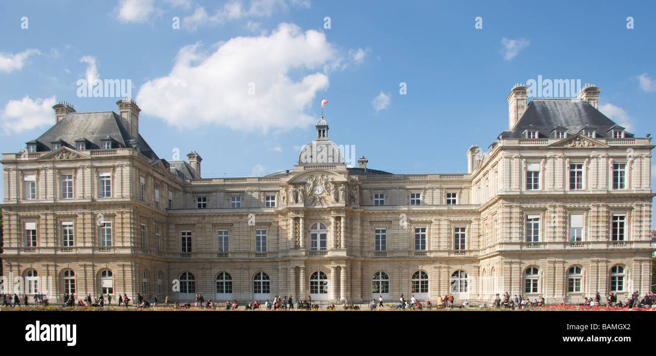 French Senate building, Palais du Luxembourg in the 6th arrondissement ...