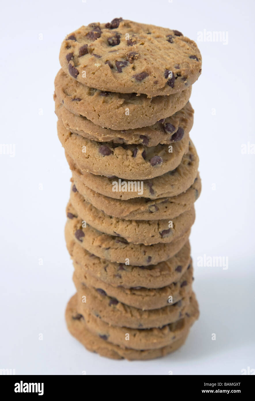 stack chocolate chip cookies Stock Photo - Alamy