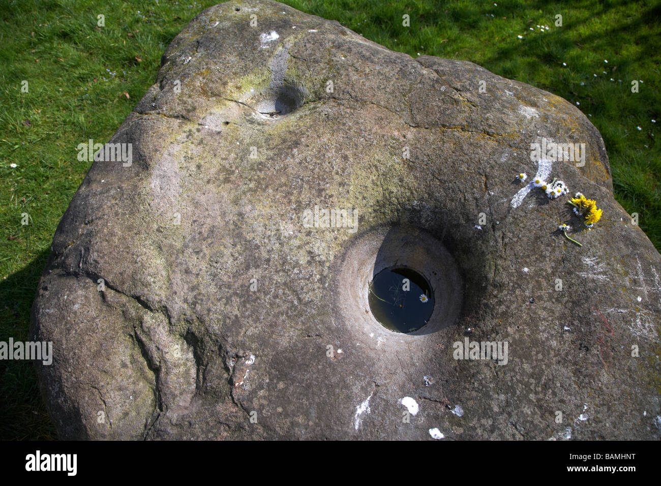 the large bullaun stone at antrim round tower known locally as the ...