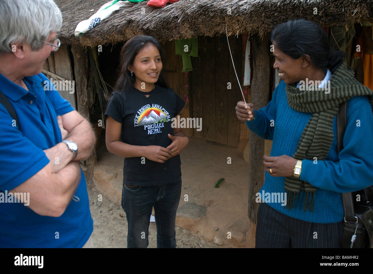 charity workers visit a remote village Stock Photo - Alamy