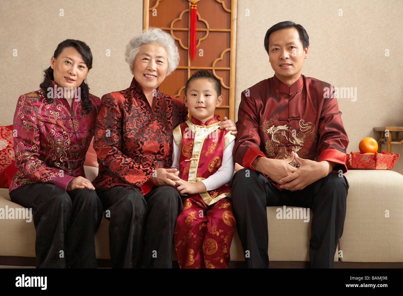 Well dressed family in living hi-res stock photography and images - Alamy
