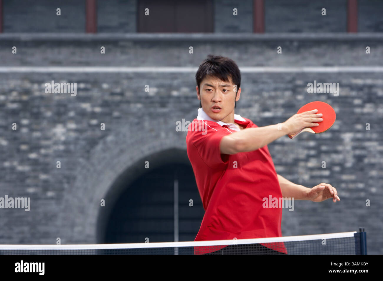 Ping Pong Player Stock Photo - Alamy