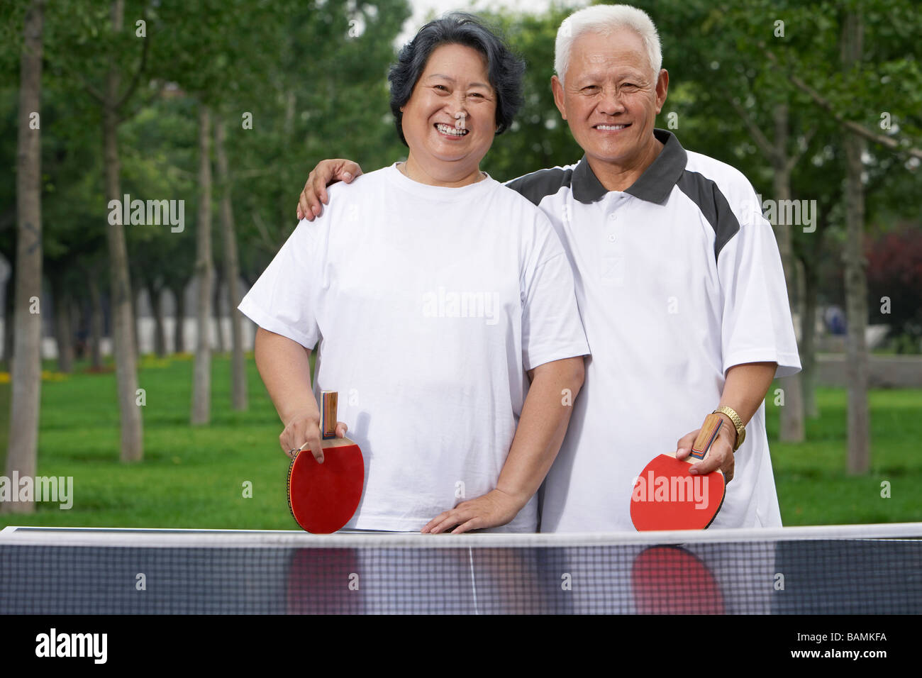 Senior chinese couple ping pong hi-res stock photography and images - Alamy