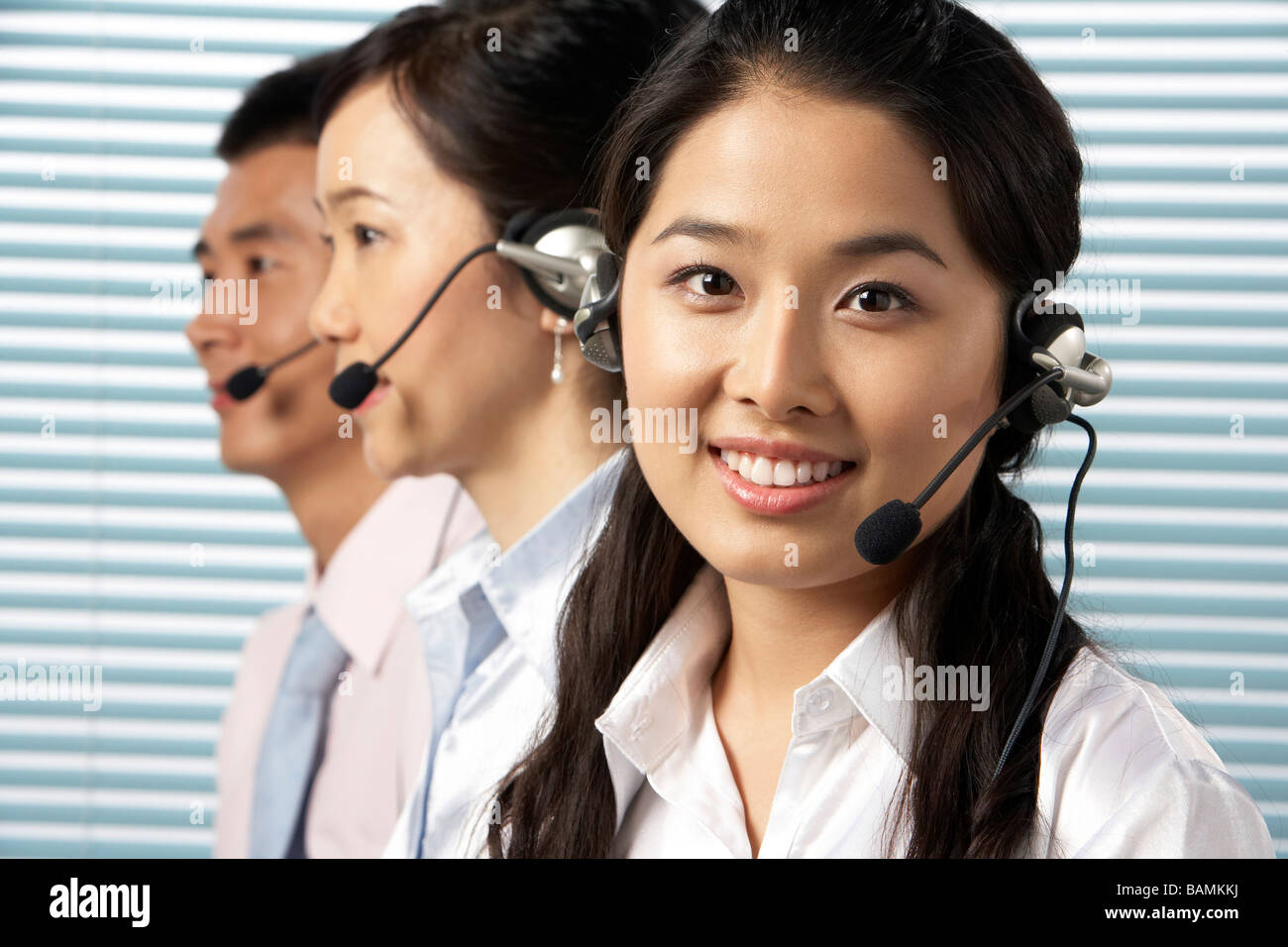 People Wearing Headsets Stock Photo - Alamy