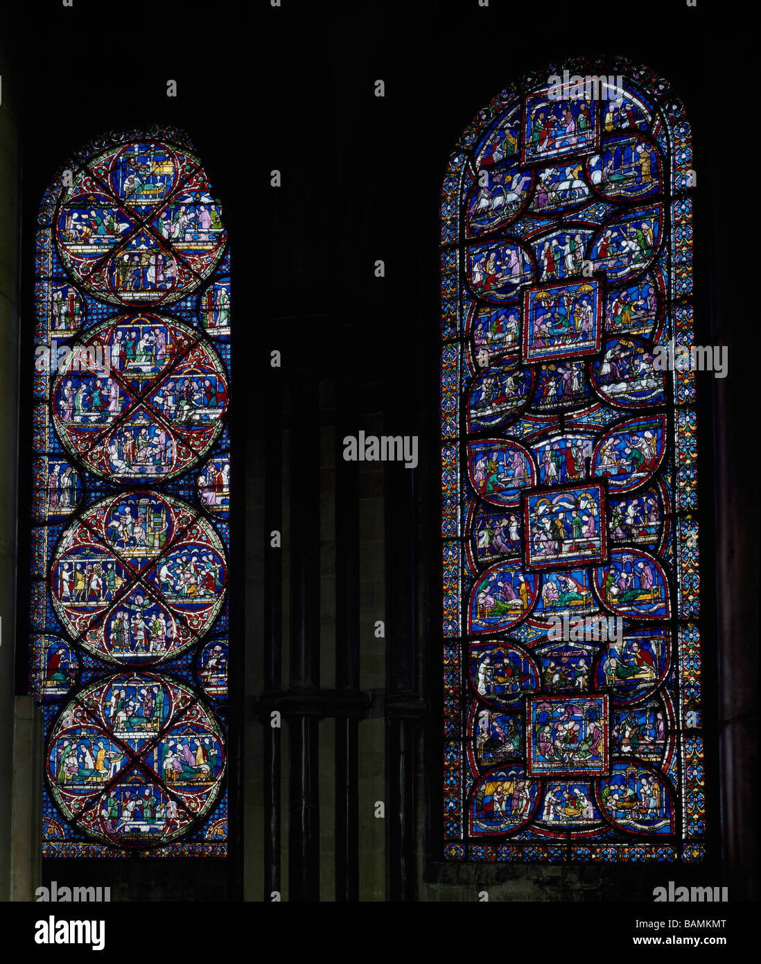 Canterbury stained glass Windows showing miracles of St Thomas a Becket ...