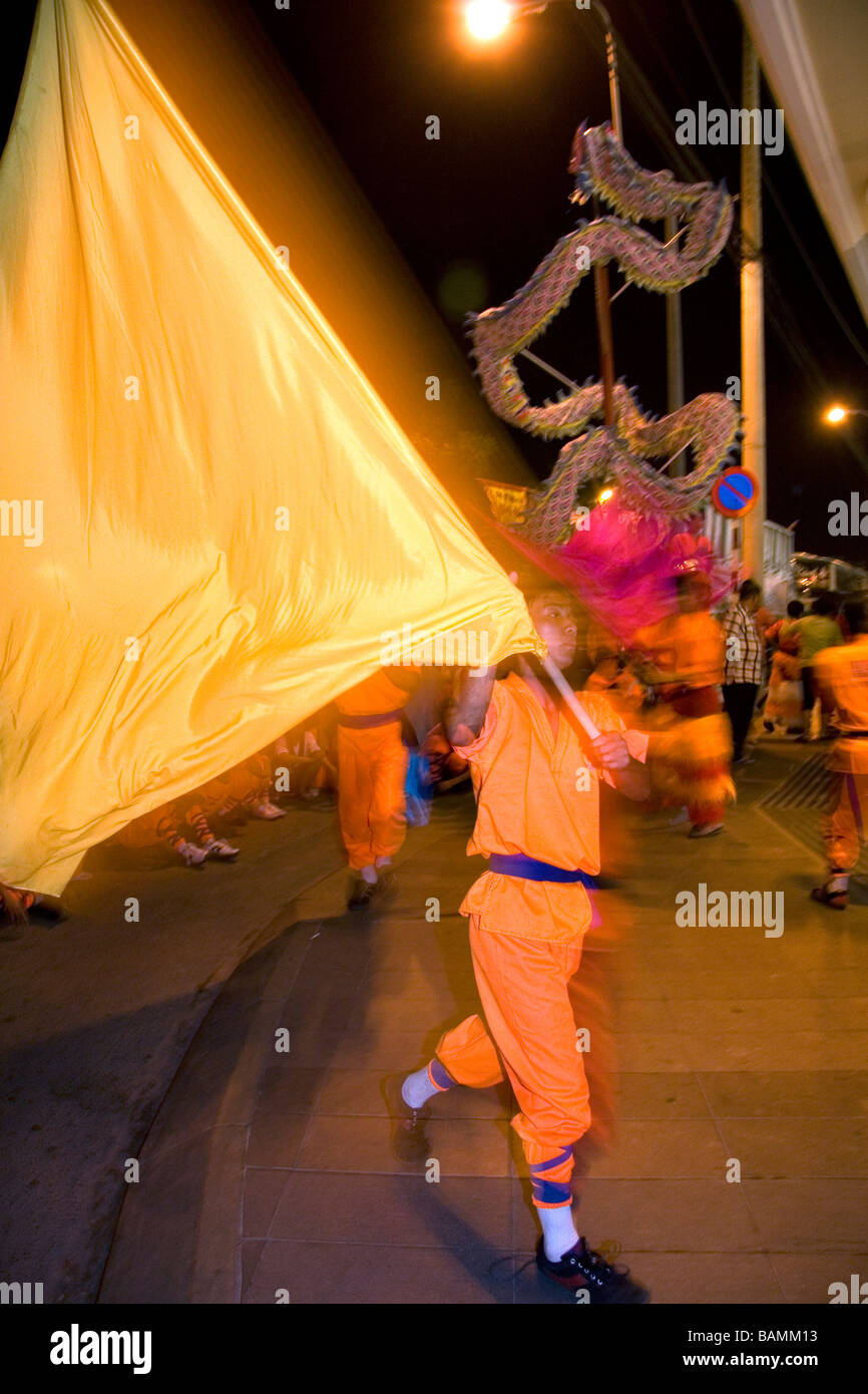 Dragon dance performance during Tet Lunar New Year celebrations in Ho ...
