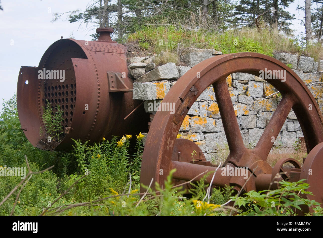 Steam Powered Granite Cutting Machine Stock Photo - Alamy