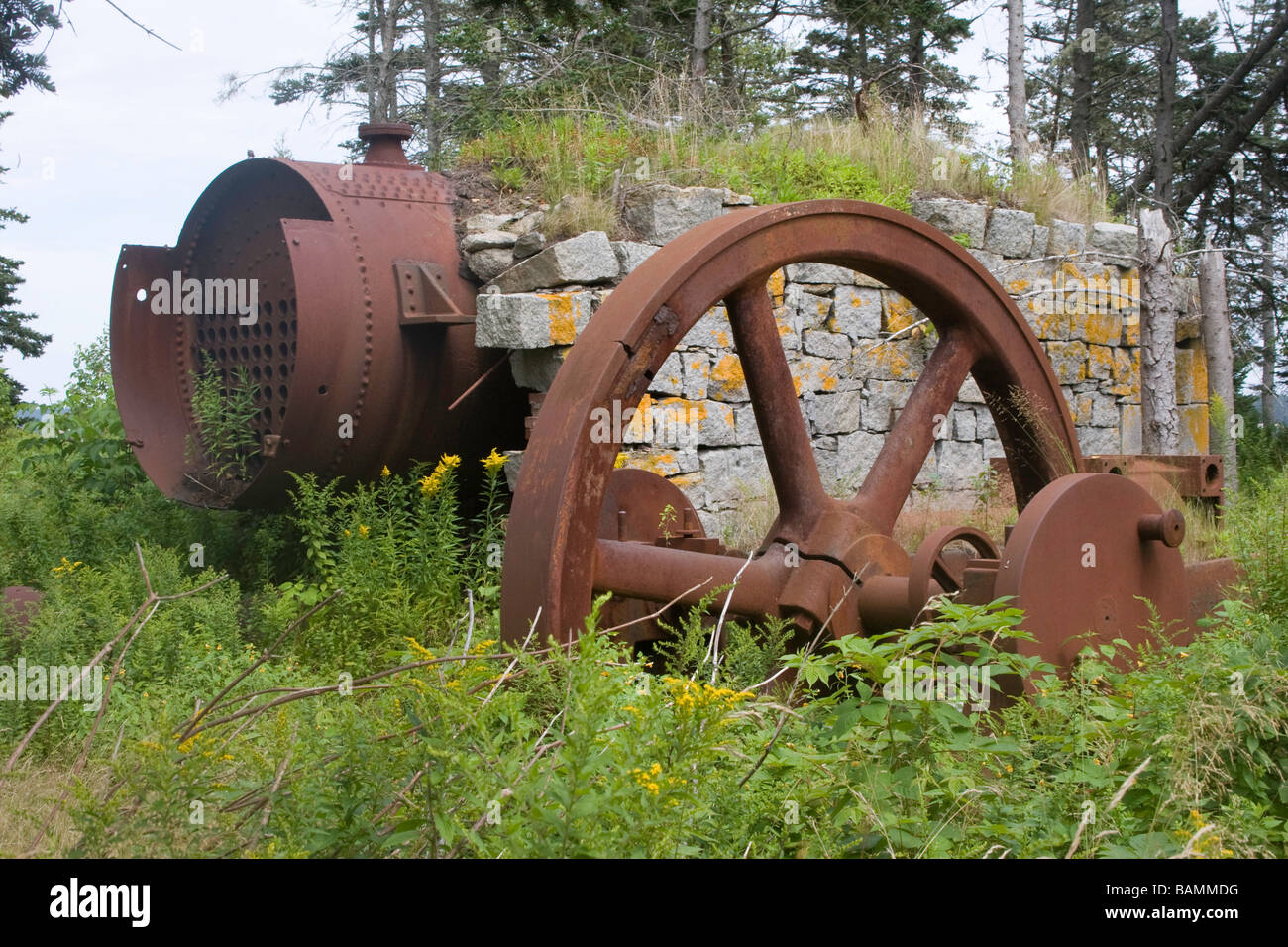 Steam Powered Granite Cutting Machine Stock Photo - Alamy
