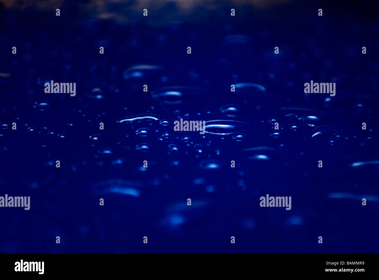 Blue abstract raindrops Stock Photo - Alamy